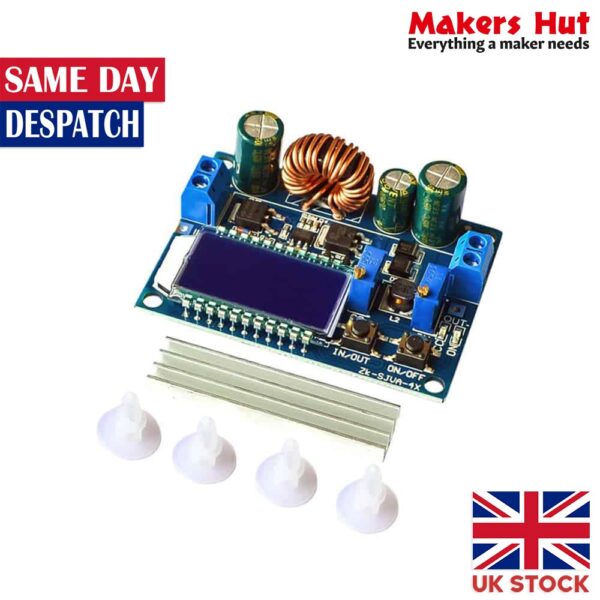 Buck Boost Converter Module Adjustable Step Down with LCD Display Power ...