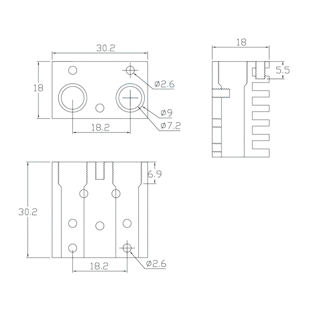 2 In 1 Out Extruder Head Multi-Extrusion Dual Extruder Assembled Kit ...