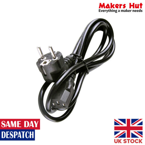 EU C5 Power Lead Schuko Plug Cable for Laptop PC Monitor Printer TV ...